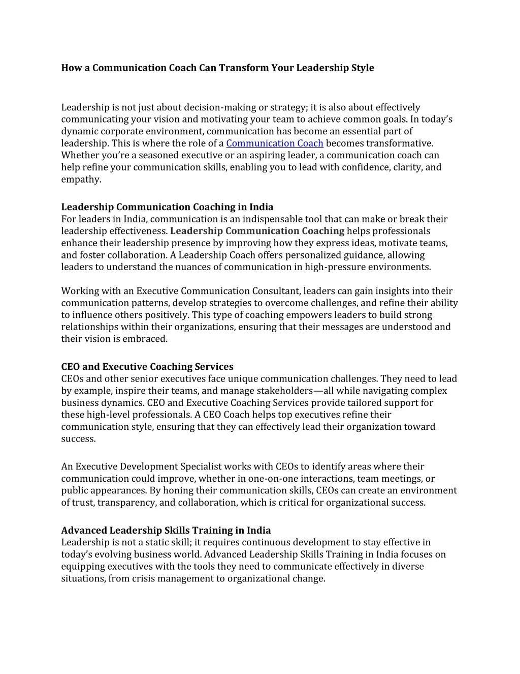 PPT - How a Communication Coach Can Transform Your Leadership Style ...