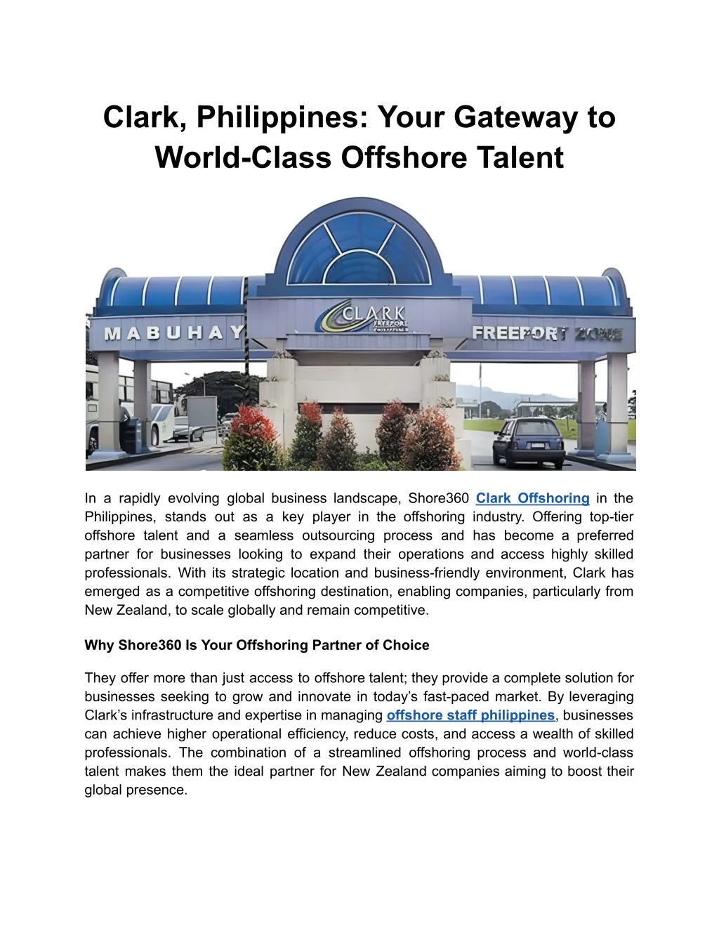 PPT - Clark, Philippines_ Your Gateway to World-Class Offshore Talent ...