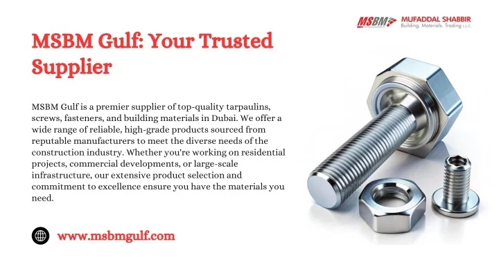 PPT - Durable Tarpaulin Products from MSBM Gulf: Dubai’s Trusted ...