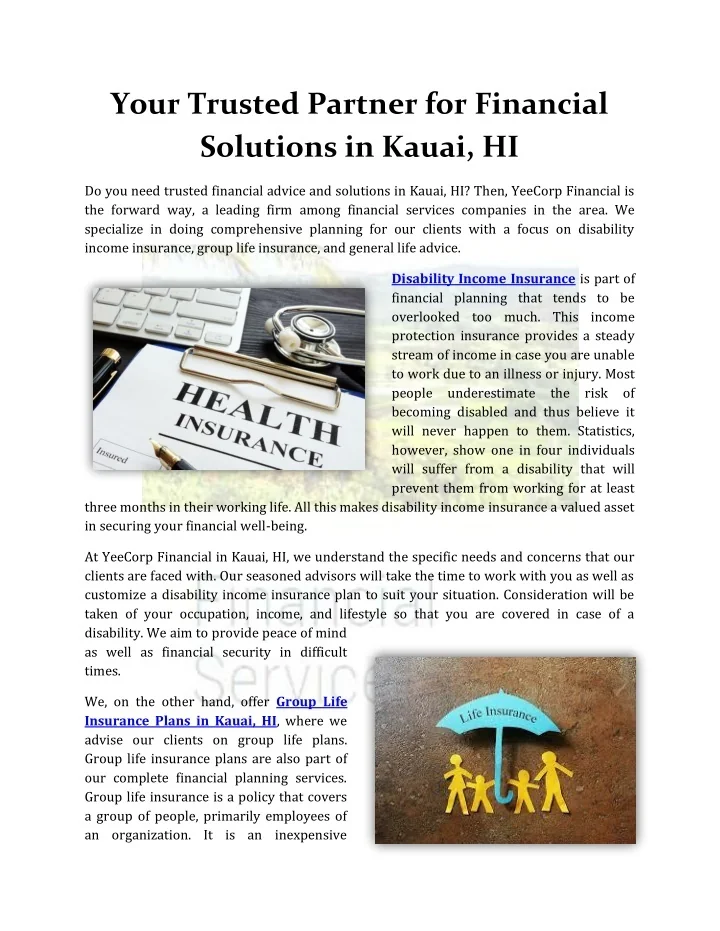 PPT - Your Trusted Partner for Financial Solutions in Kauai, HI ...