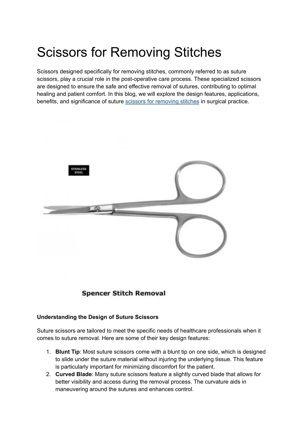 PPT - Scissors for Removing Stitches PowerPoint Presentation, free ...