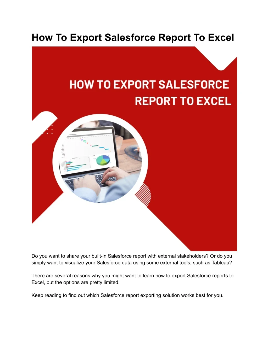 PPT - How To Export Salesforce Report To Excel PowerPoint Presentation ...