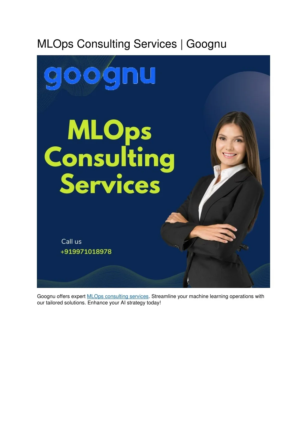 PPT - MLOps Consulting Services PowerPoint Presentation, free download - ID:13684834