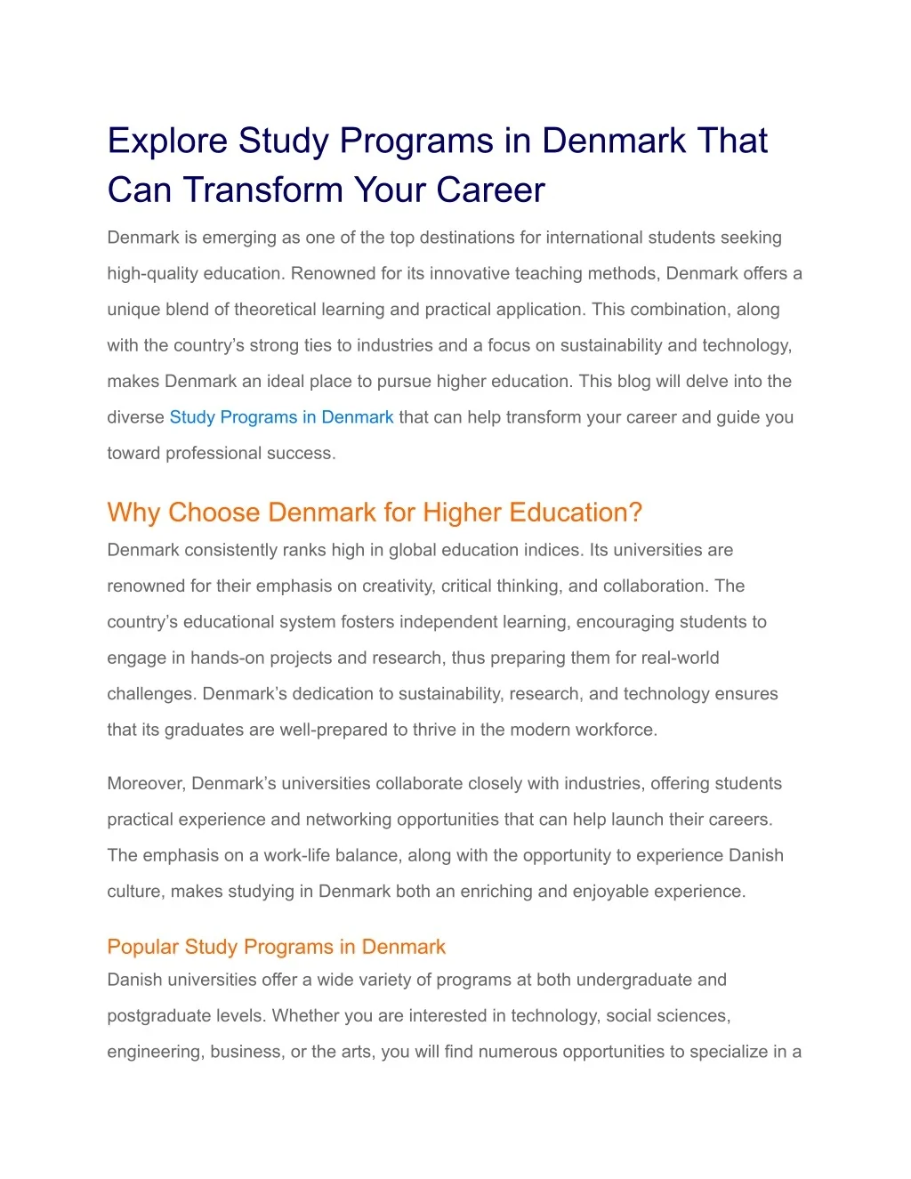 PPT - Explore Study Programs in Denmark That Can Transform Your Career ...