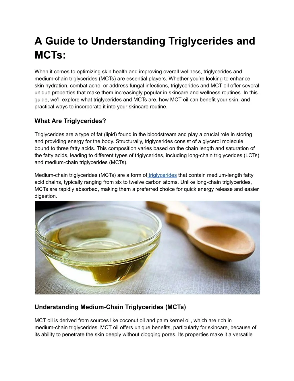 PPT - A Guide to Understanding Triglycerides and MCTs PowerPoint ...