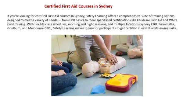 PPT - Certified First Aid Courses in Sydney (1) PowerPoint Presentation ...
