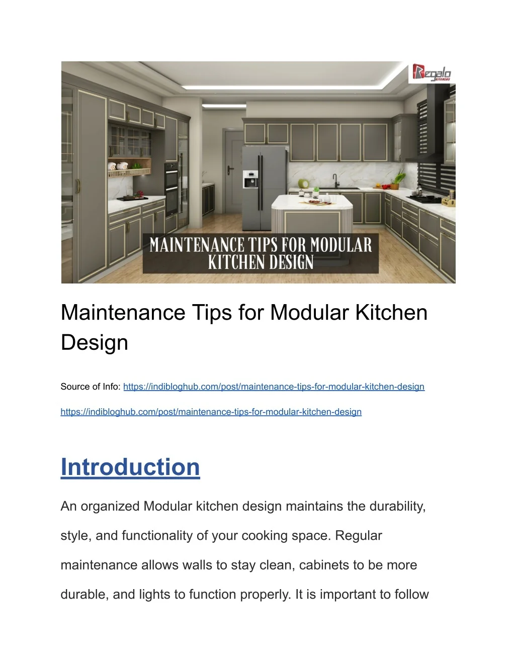 PPT - Maintenance Tips for Modular Kitchen Design PowerPoint ...