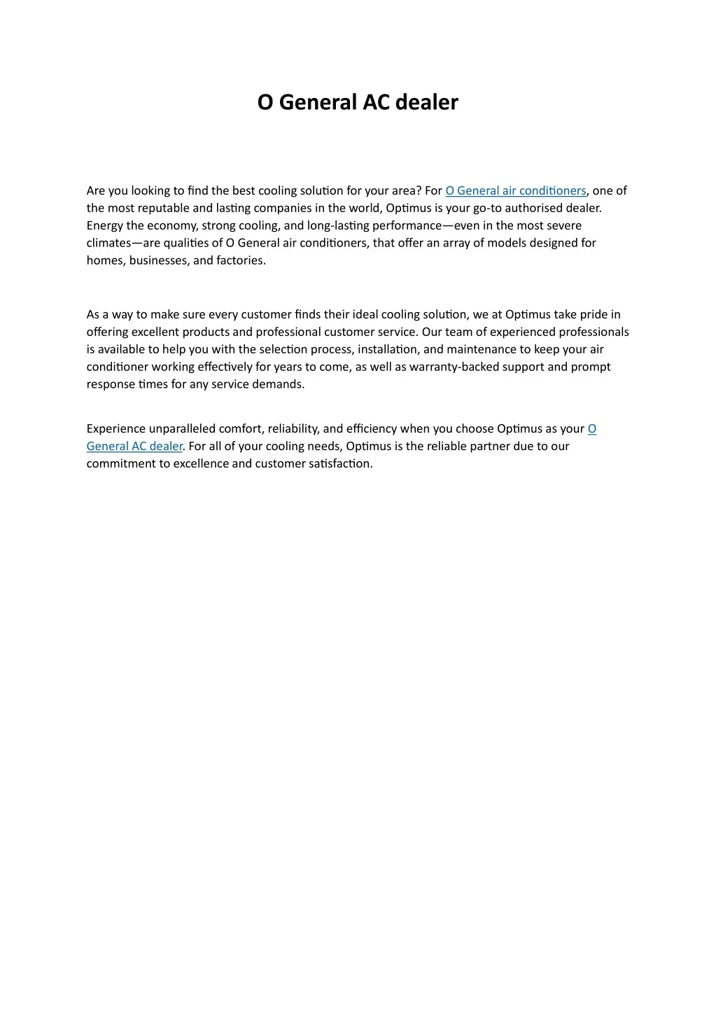 PPT - O General AC dealer PowerPoint Presentation, free download - ID ...