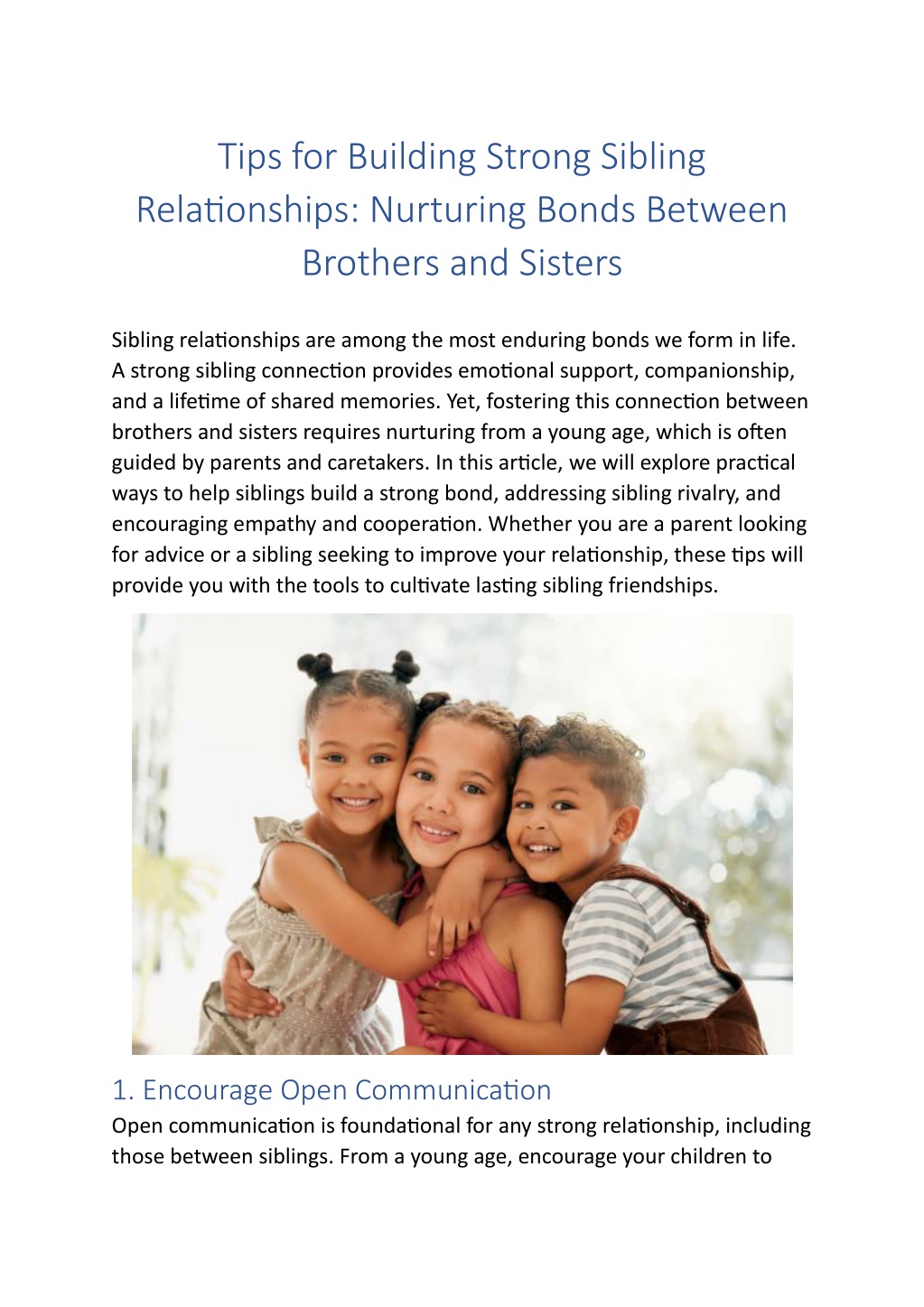 PPT - Tips for Building Strong Sibling Relationships: Nurturing Bonds ... PPT - Tips for Building Strong Sibling Relationships: Nurturing Bonds ...